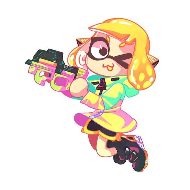 Splatoon 'Agent 4 | Winking' Vinyl Car Sticker – Sticker Tuned