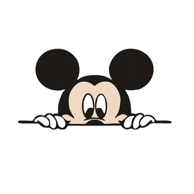 Mickey Mouse 'Mickey | Scared' Vinyl Car Peeker Sticker – Sticker Tuned