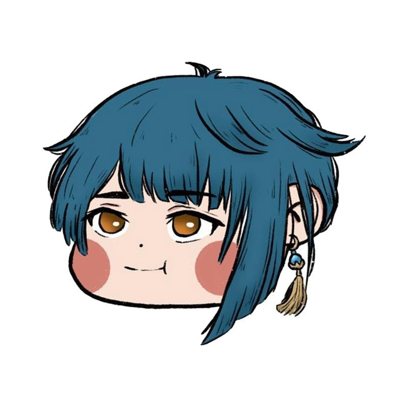 Genshin Impact 'Chibi Xingqiu | Head' Vinyl Car Sticker – Sticker Tuned