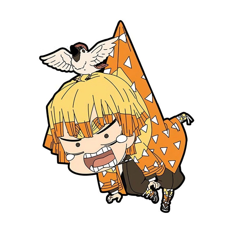 Demon Slayer 'Hanging Zenitsu | Yelling' Viny Car Sticker – Sticker Tuned