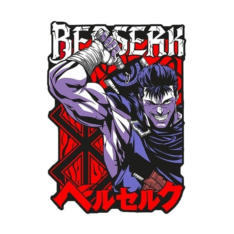 Berserk 'Guts | Angry' Vinyl Car Sticker – Sticker Tuned