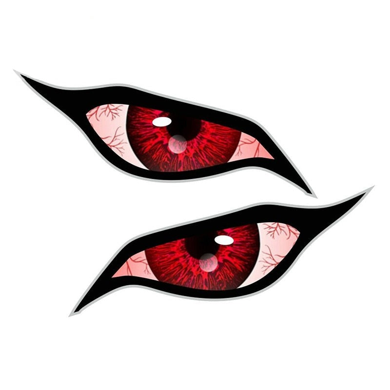 Evil Eyes 'Red Bloodshot' Vinyl Car Sticker – Sticker Tuned