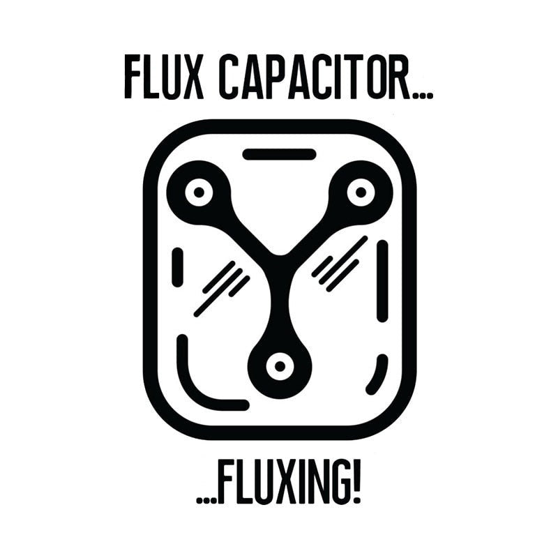 Back to the Future 'Flux Capacitor | Fluxing' Vinyl Car Sticker ...
