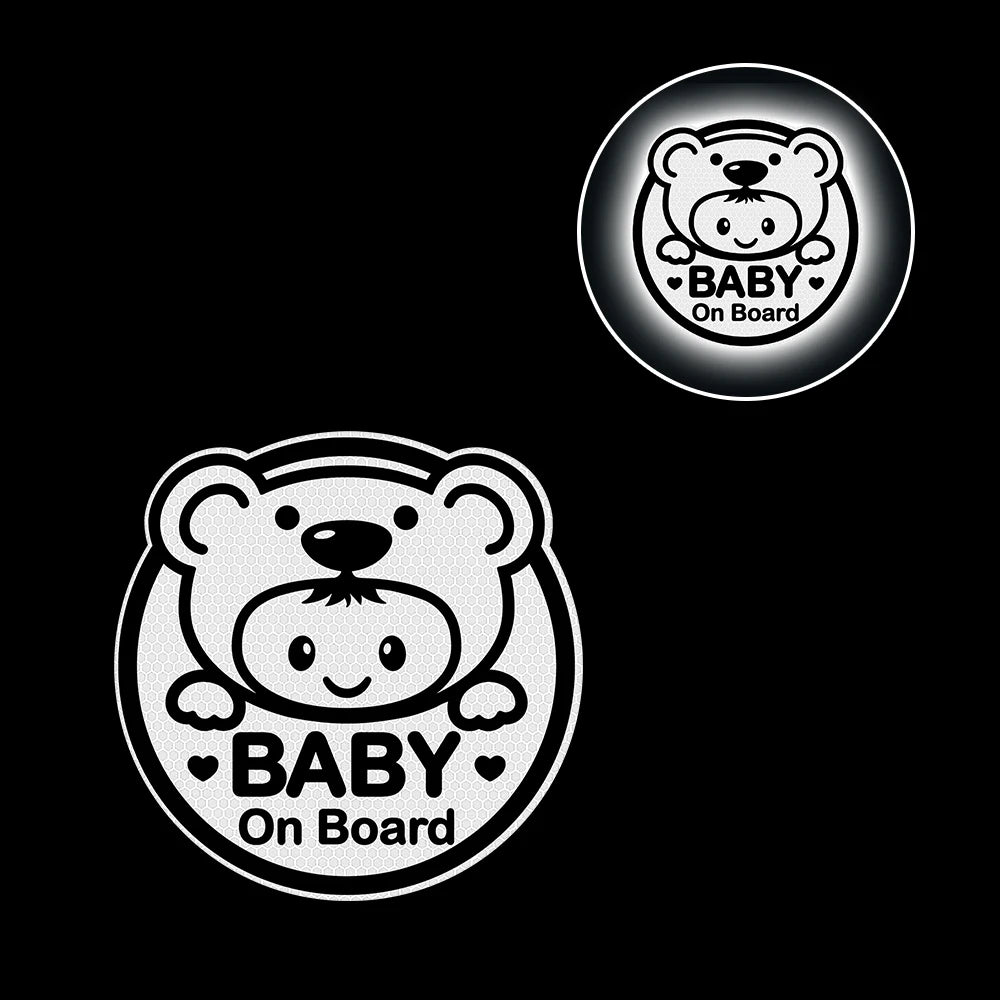 Cute 'Baby On Board | Reflective' Vinyl Car Sticker – Sticker Tuned