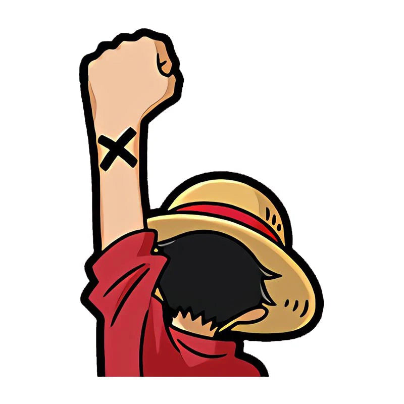 One Piece 'Luffy | Raised Left Fist 1.0' Vinyl Car Sticker – Sticker Tuned