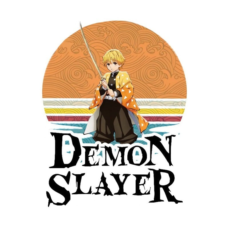 Demon Slayer 'Zenitsu | Retro Wave' Vinyl Car Sticker – Sticker Tuned