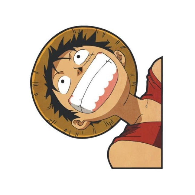 One Piece 'Luffy | Grinning' Vinyl Car Peeker Sticker – Sticker Tuned