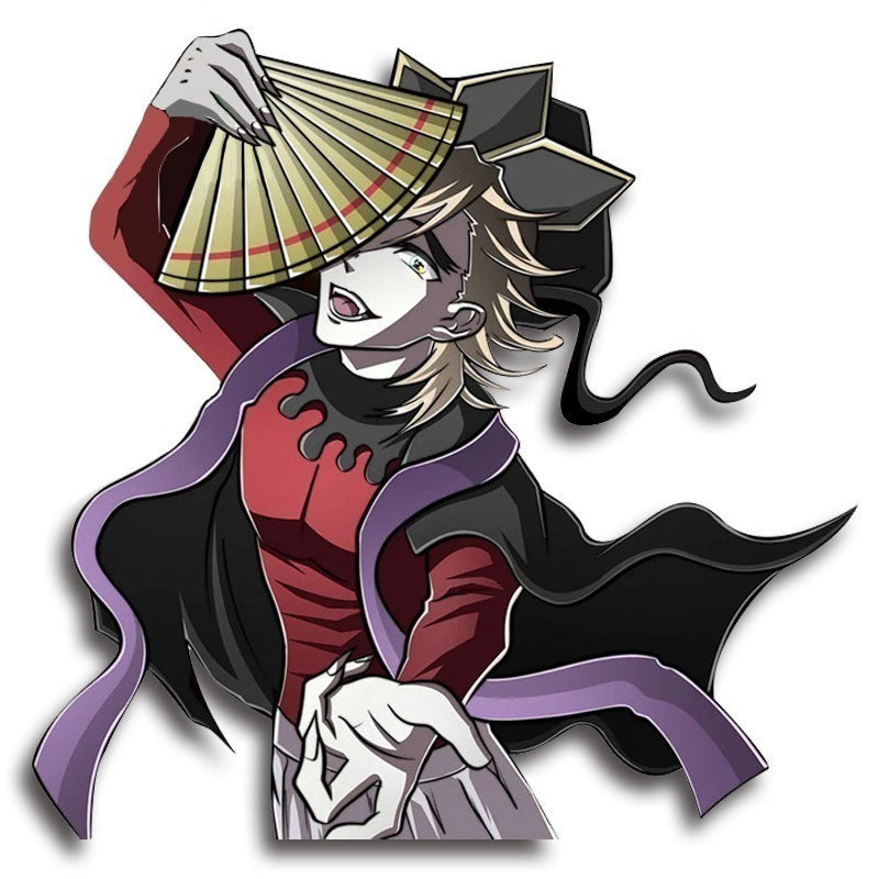 Demon Slayer 'Doma | Folding Fan' Vinyl Car Sticker – Sticker Tuned