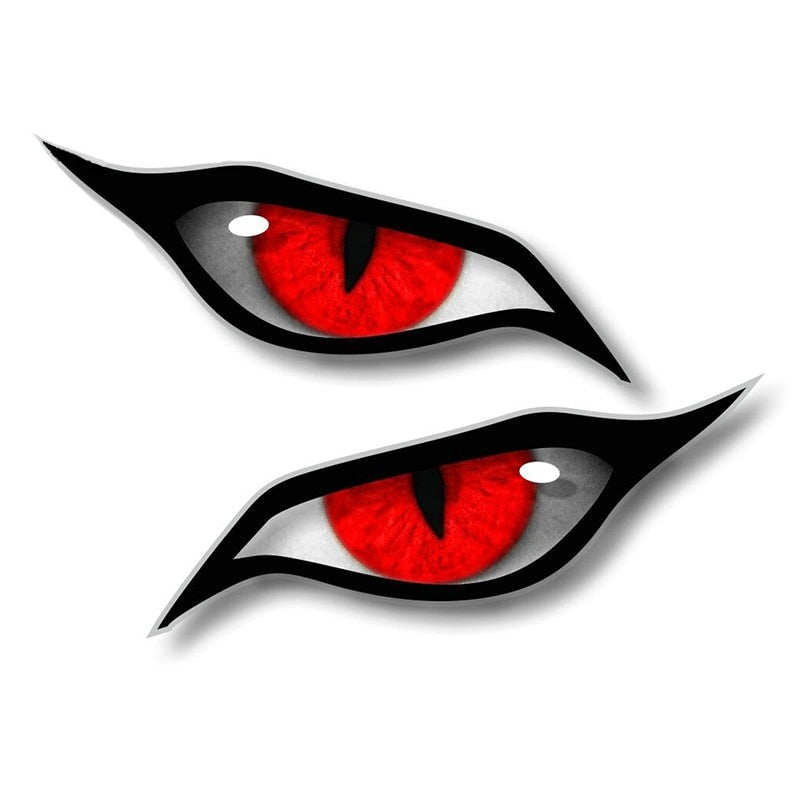 Evil Eyes 'Red' Vinyl Car Sticker – Sticker Tuned