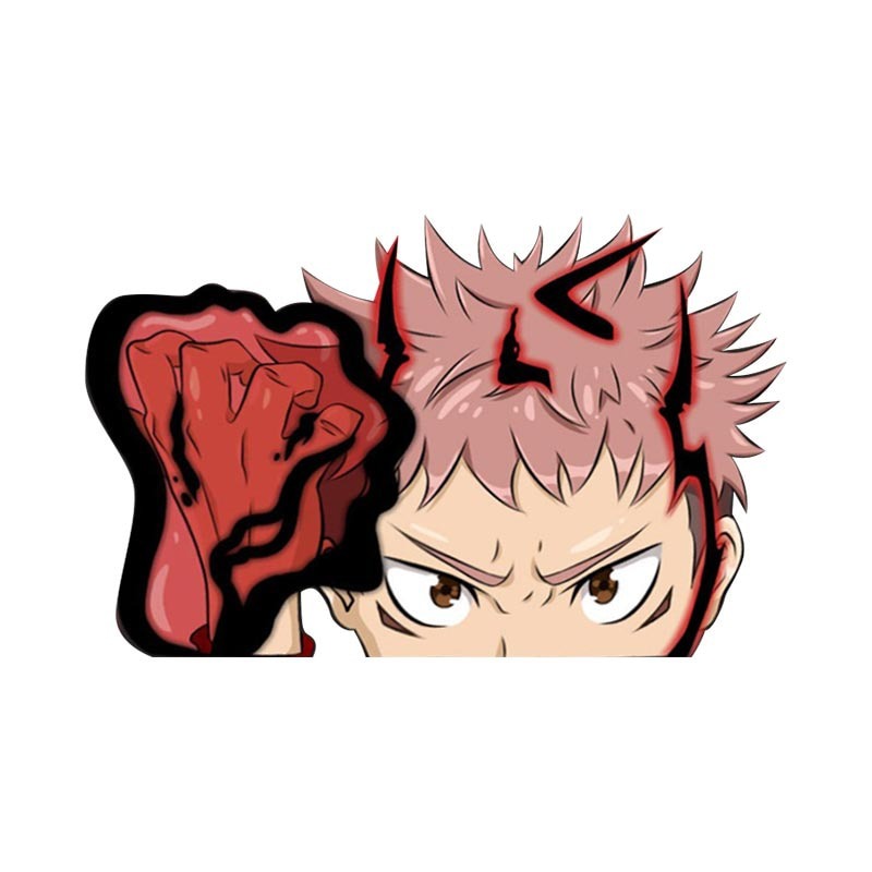 Jujutsu Kaisen 'Yuji Itadori | Fist' Vinyl Car Peeker Sticker – Sticker ...