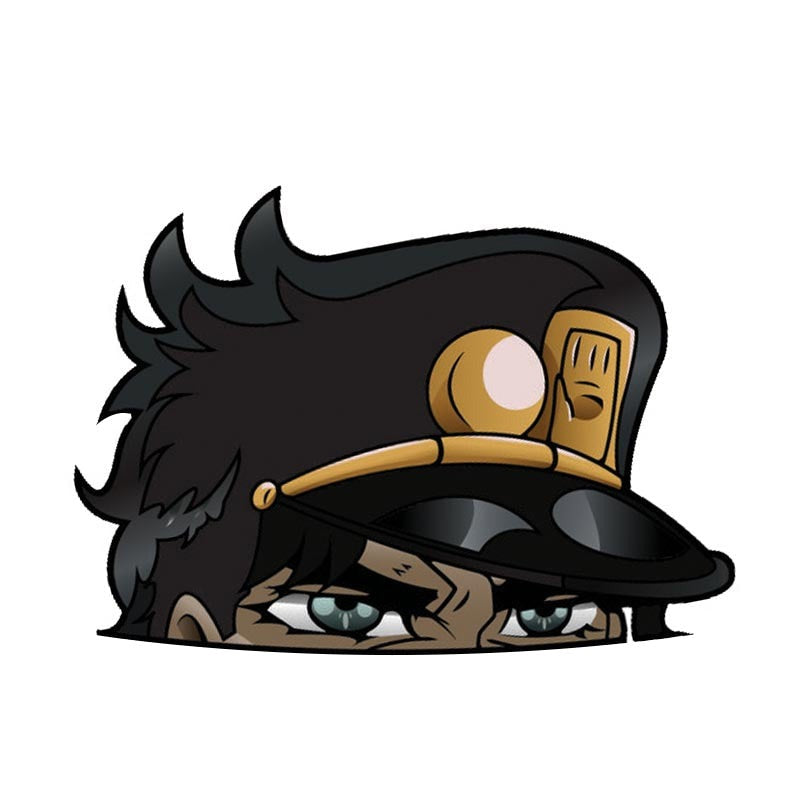 JoJo's Bizarre Adventure 'Jotaro Kujo | Peeping' Vinyl Car Peeker Stic ...