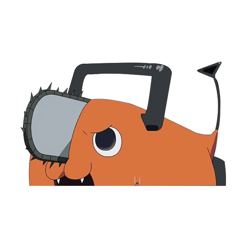 Chainsaw Man 'Pochita | Angry' Vinyl Car Peeker Sticker – Sticker Tuned