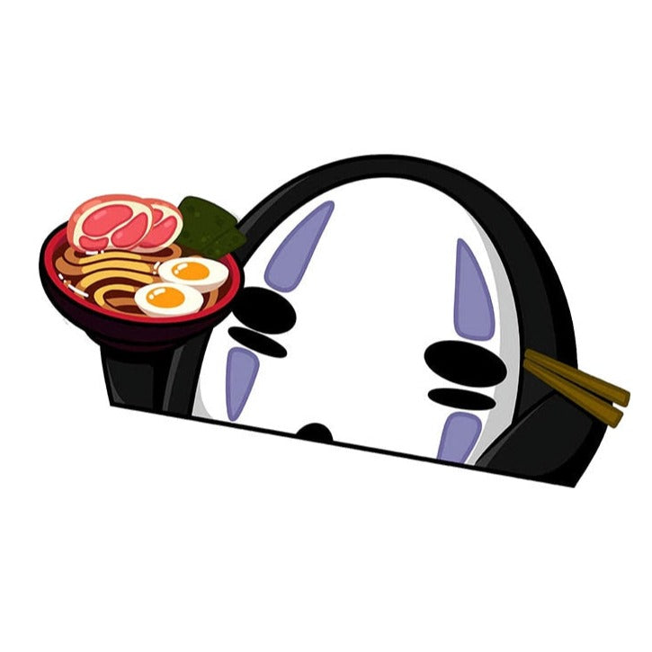 Spirited Away 'No-Face | Eating Ramen' Vinyl Car Peeker Sticker ...