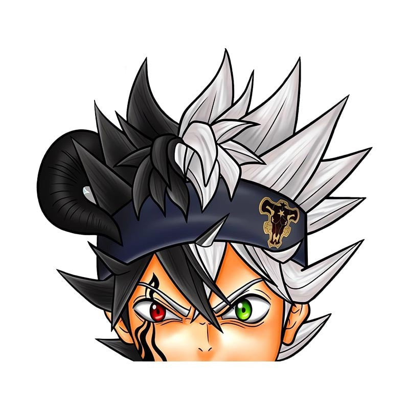 Black Clover 'Black Asta | Looking' Vinyl Car Peeker Sticker – Sticker ...