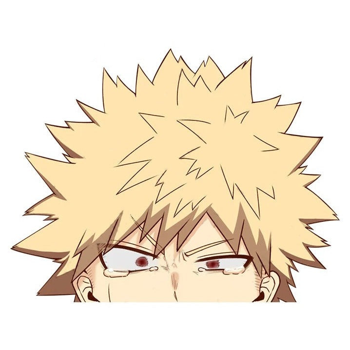 My Hero Academia 'Katsuki Bakugo | Crying' Vinyl Car Peeker Sticker ...