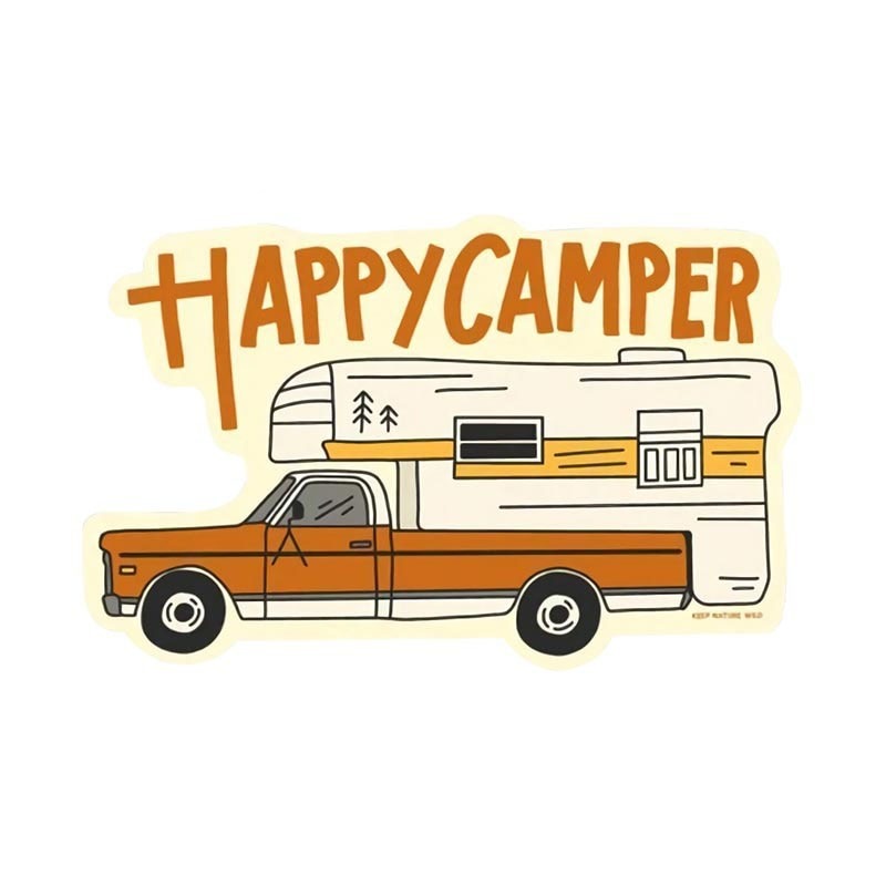 Happy Camper 'Camper Van' Vinyl Car Sticker – Sticker Tuned