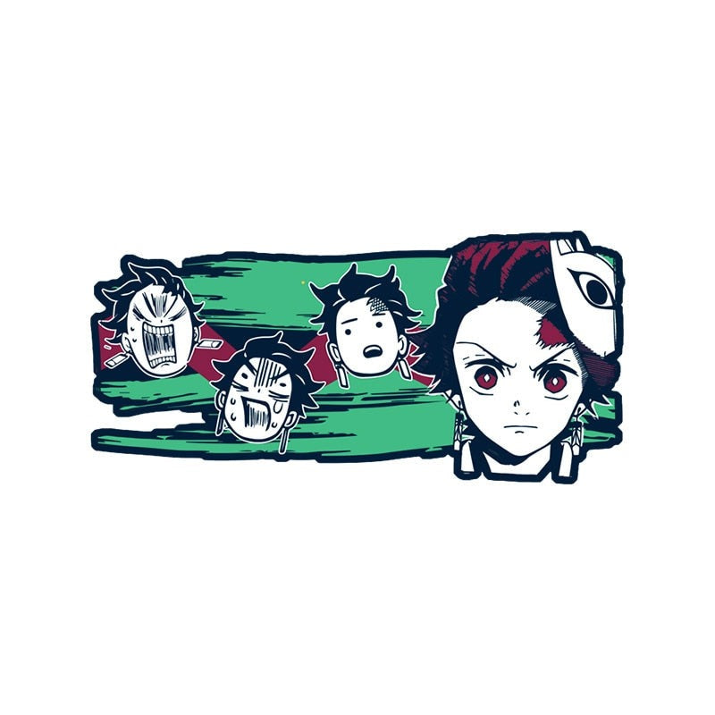 Demon Slayer 'Tanjiro Kamado | Face Reaction' Vinyl Car Sticker ...