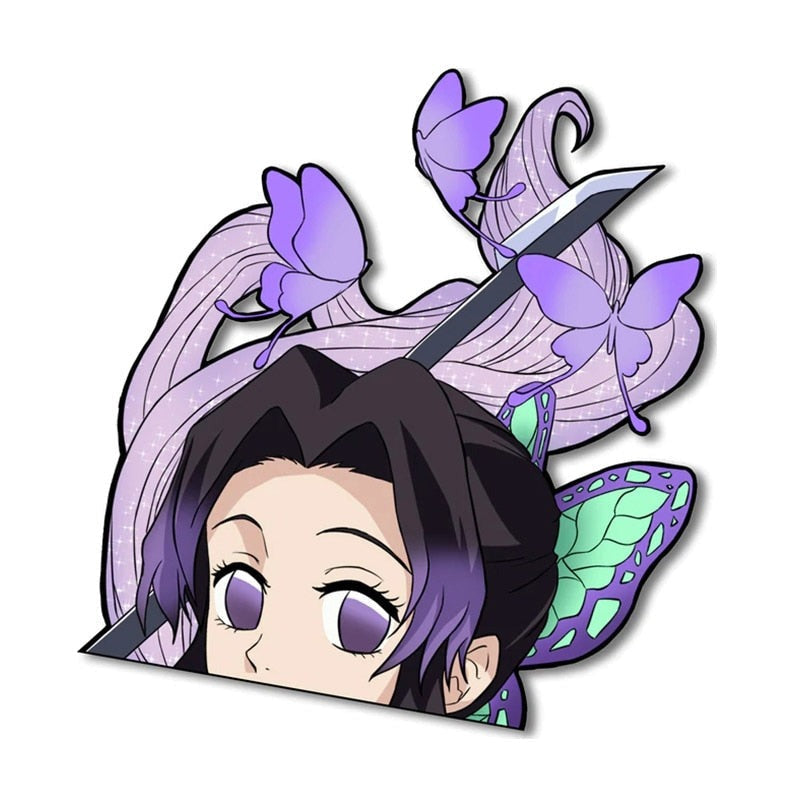 Demon Slayer 'Shinobu | Insect Breathing' Vinyl Car Peeker Sticker ...