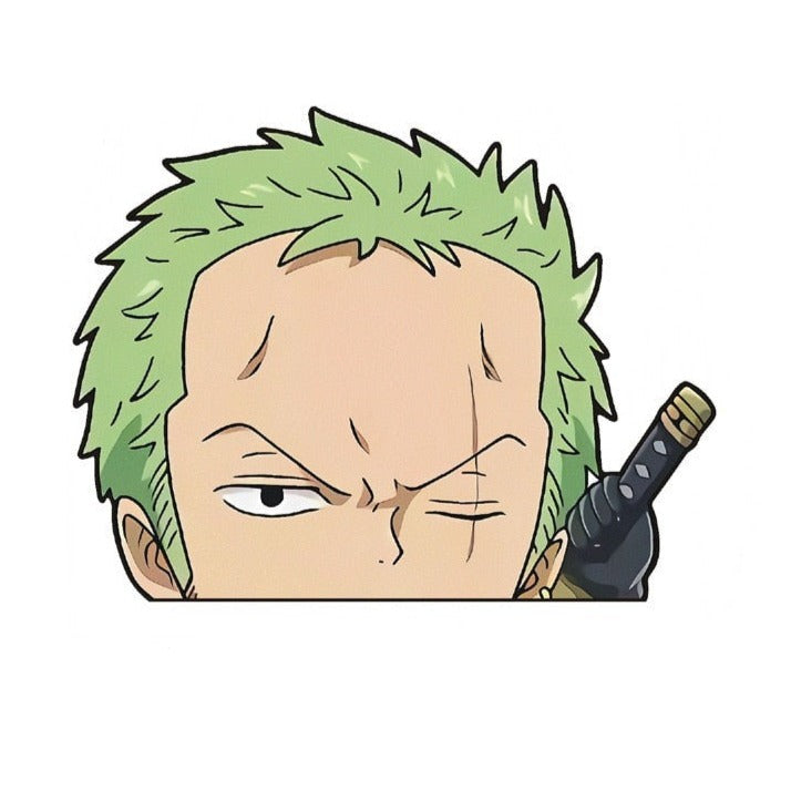 One Piece 'Zoro | Looking' Vinyl Car Peeker Sticker – Sticker Tuned