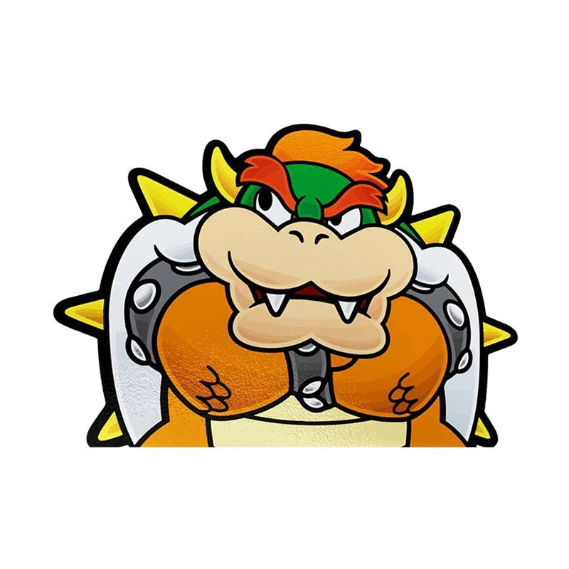 Super Mario Bros. 'Bowser | Crossed Arms' Vinyl Car Peeker Sticker ...