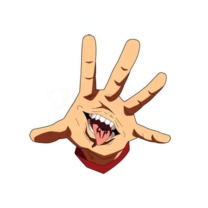 Jujutsu Kaisen 'Yuji Itadori | Hand Mouth' Vinyl Car Sticker – Sticker ...