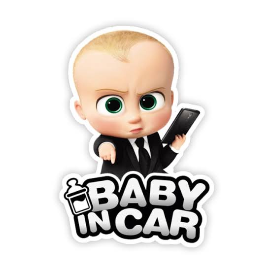 Baby In Car 'The Boss Baby | Bossy' Vinyl Car Sticker – Sticker Tuned