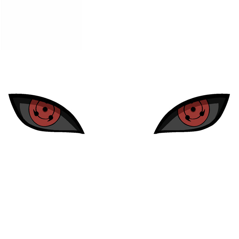 Naruto 'Triple Tomoe Sharingan Eyes' Vinyl Car Peeker Sticker – Sticker ...