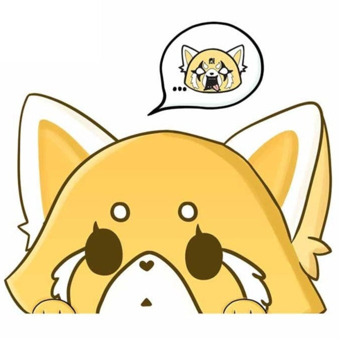 Aggretsuko 'Retsuko | Crying' Vinyl Car Peeker Sticker – Sticker Tuned