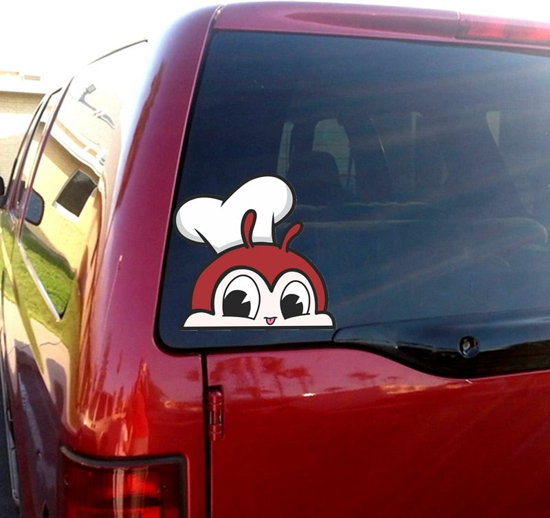 Cute 'Jollibee | Chibi' Vinyl Car Peeker Sticker – Sticker Tuned