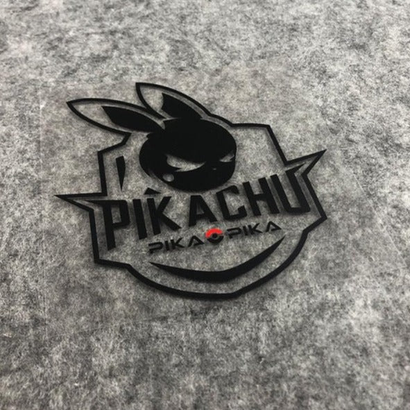 Pokémon 'Pikachu Pika Pika | Black' Vinyl Car Sticker – Sticker Tuned