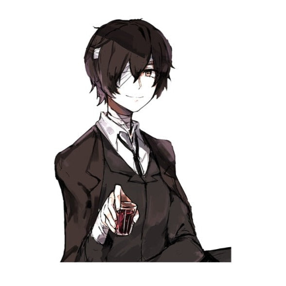 Bungo Stray Dogs 'Dazai | Drinking' Vinyl Car Sticker – Sticker Tuned
