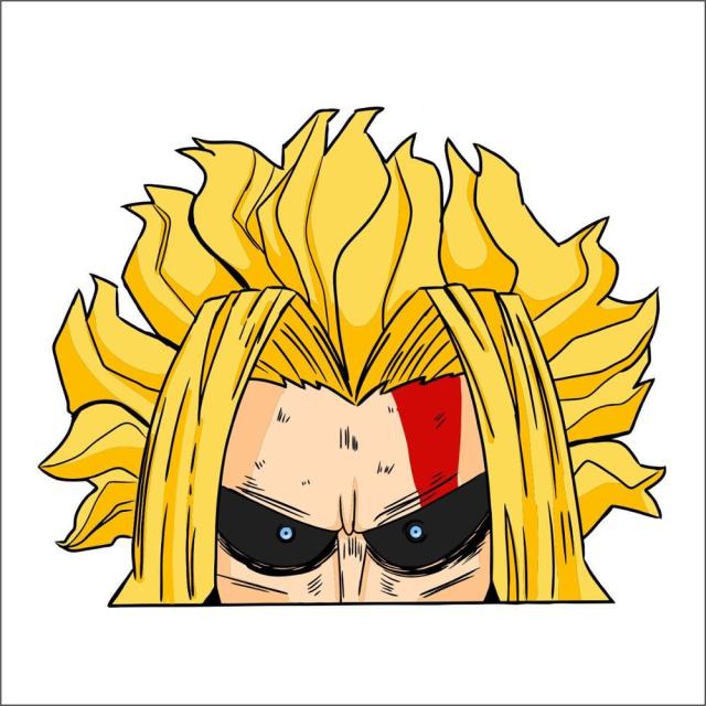 My Hero Academia 'All Might | Forehead' Vinyl Car Peeker Sticker ...