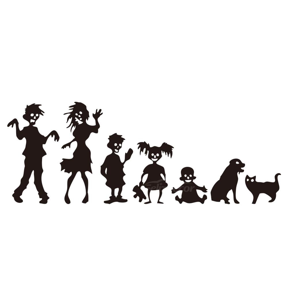 Halloween 'Zombie Family | Portrait' Vinyl Car Sticker – Sticker Tuned