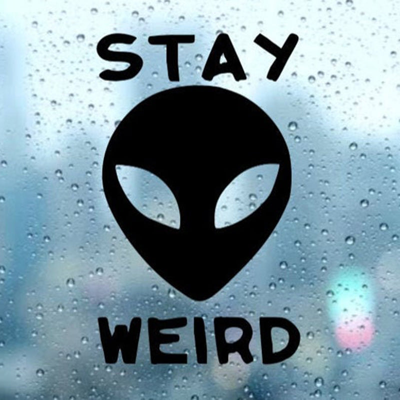 Stay Weird 'Alien Face' Vinyl Car Sticker – Sticker Tuned